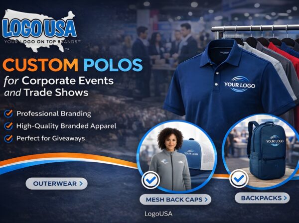 Custom Corporate Polo Shirts for Corporate Events and Trade Shows | LogoUSA